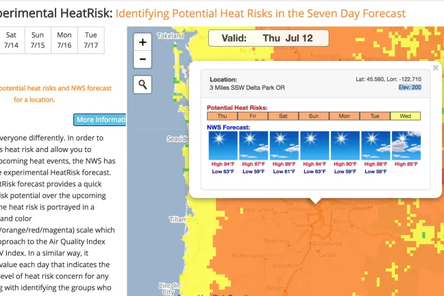 Heat Risk tool makes regional hot weather response smarter | Multnomah ...