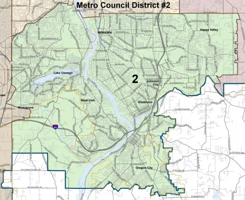 Metro Council District #2 Boundary Map | Multnomah County